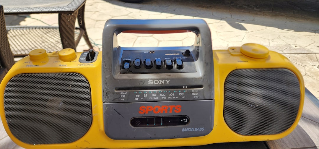 Vintage Sony Sports Yellow Boombox Radio Cassette Deck Player - Etsy