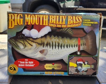 Gemmy Big Mouth Billy Bass Animated Singing Fish 1999 Motion Activated ...