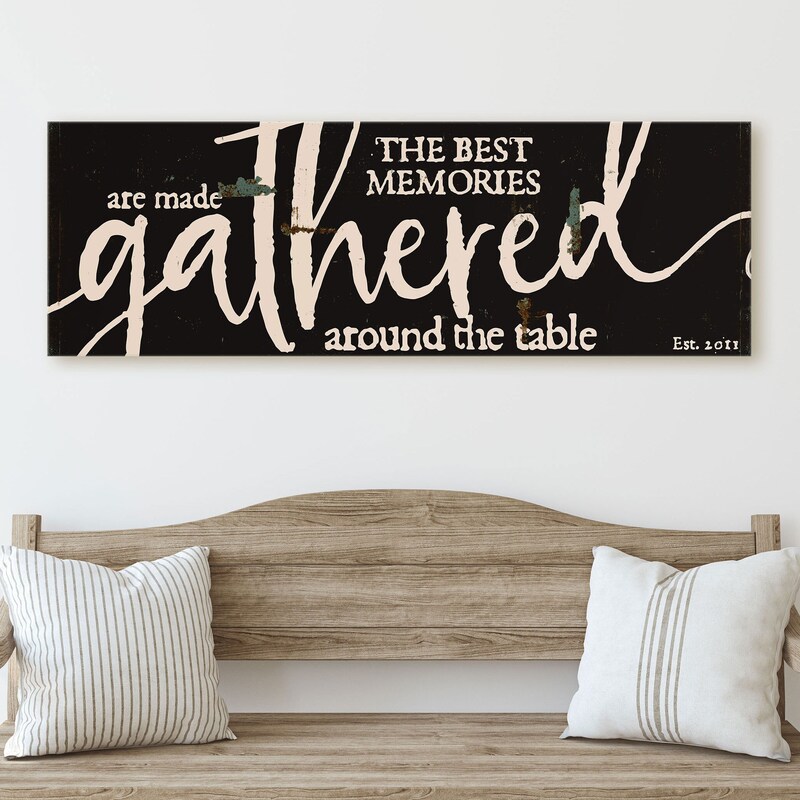 Gathered Around the Table Sign - Etsy