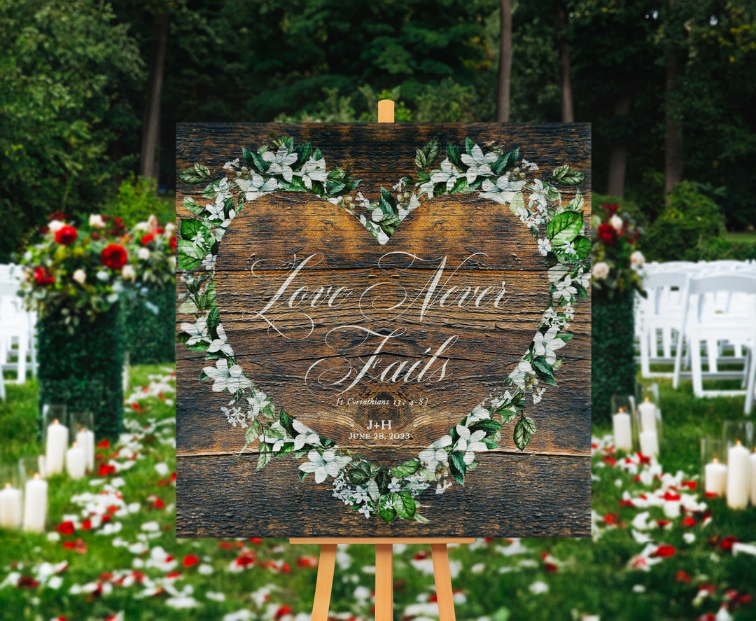 Rustic Wedding Welcome Sign, Wedding Aisle Sign, Wedding Ceremony Aisle ...