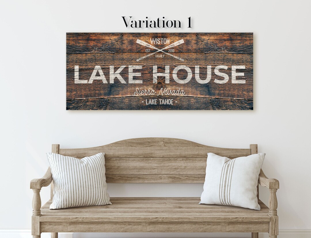 Custom Lake House Sign, Lake House Decor for Wall, Large Lake House ...