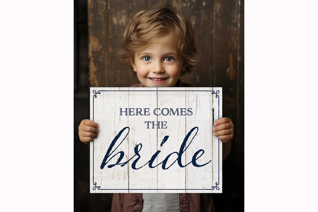 Here Comes the Bride Sign for Dog, Bride Entrance Sign, Ring Bearer ...