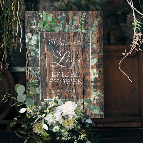 Bridal Shower Welcome Sign on Board - Etsy