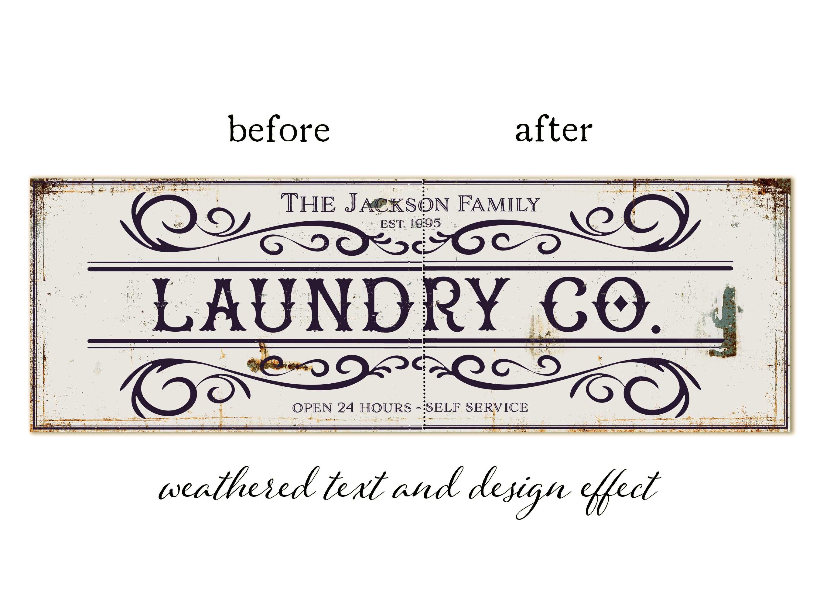 Large Laundry Room Sign Laundry Co. Wall Art Wash Room - Etsy