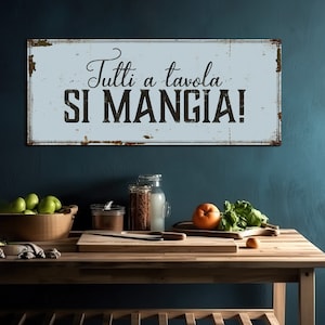 Italian Kitchen Signs, Mothers Day Gift for Grandma, Rustic Farmhouse ...