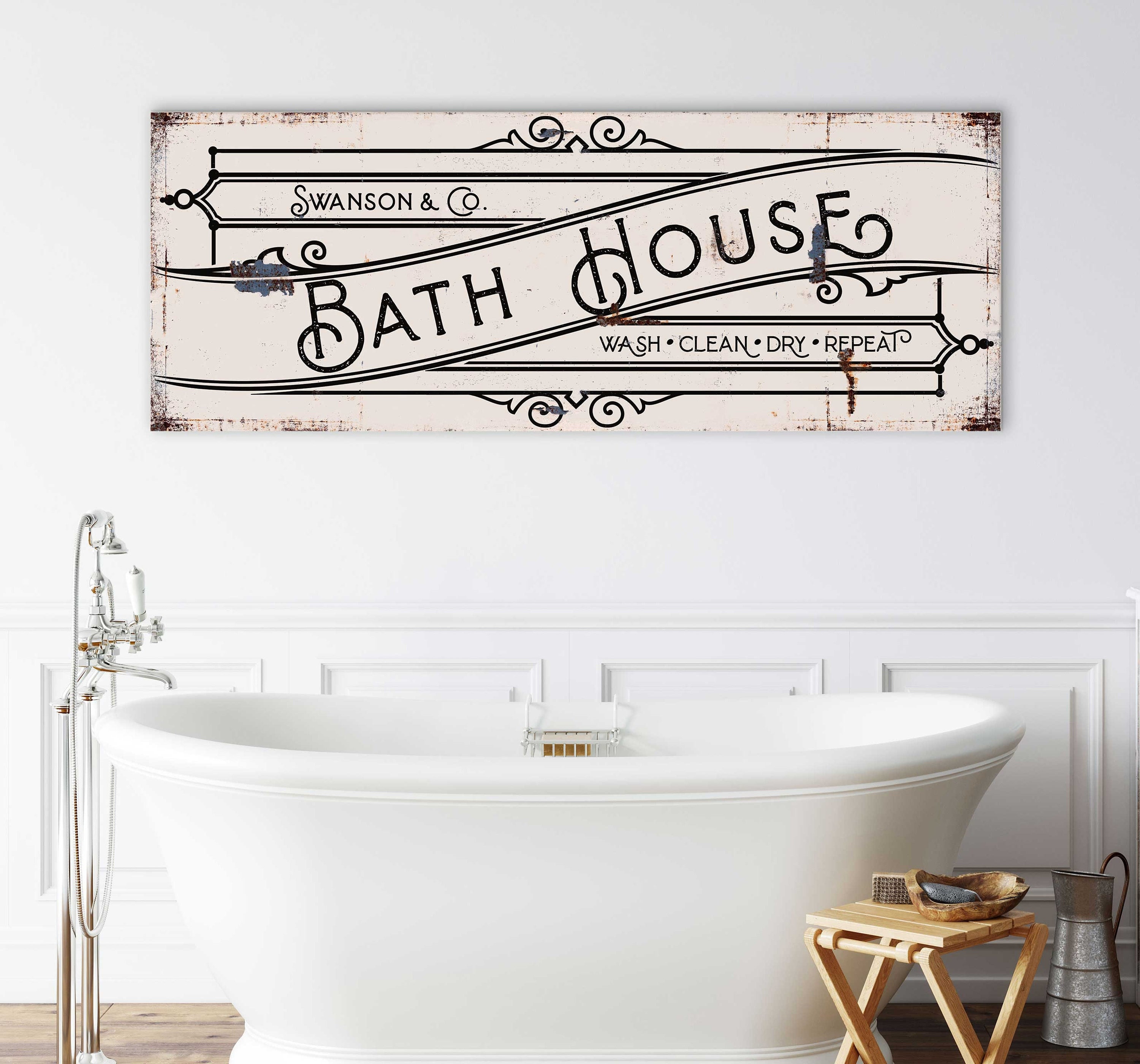Bathroom Sign For Bath