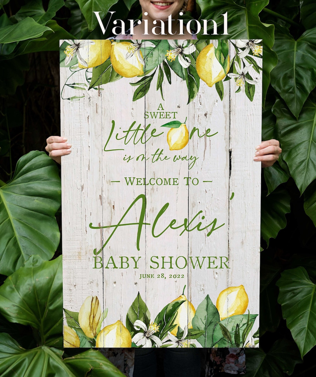Lemon Theme Baby Shower Sign Summer Baby Shower Banner - Etsy
