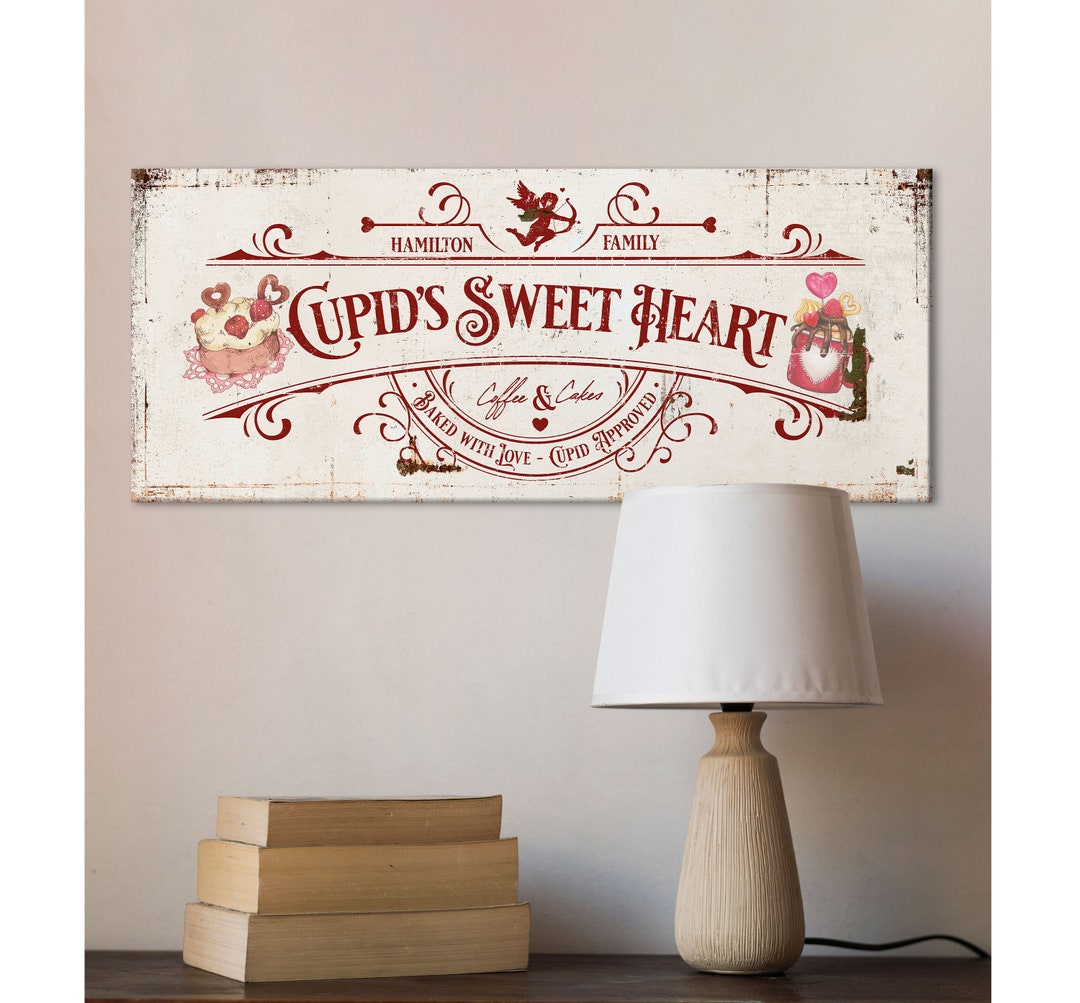 Cupid's Sweetheart Sign, Valentine Home Decor, Valentines Day Decor ...