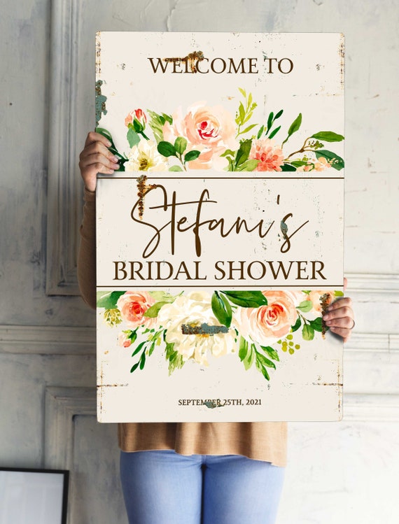 Rustic Bridal Shower Decorations, Bridal Welcome Banner, Spring Bridal ...
