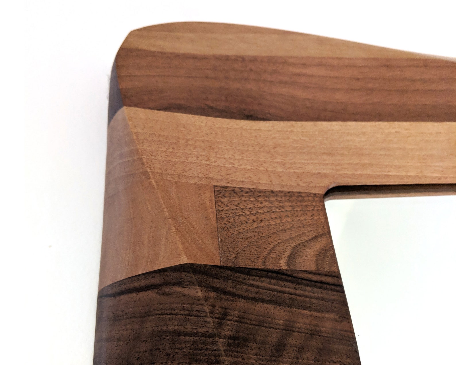 Large Walnut Mirror 43in Made From Solid Wood Luxury | Etsy