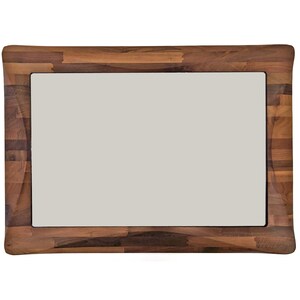 Large Walnut Mirror (43in) Made From Solid Wood, Luxury Contemporary ...