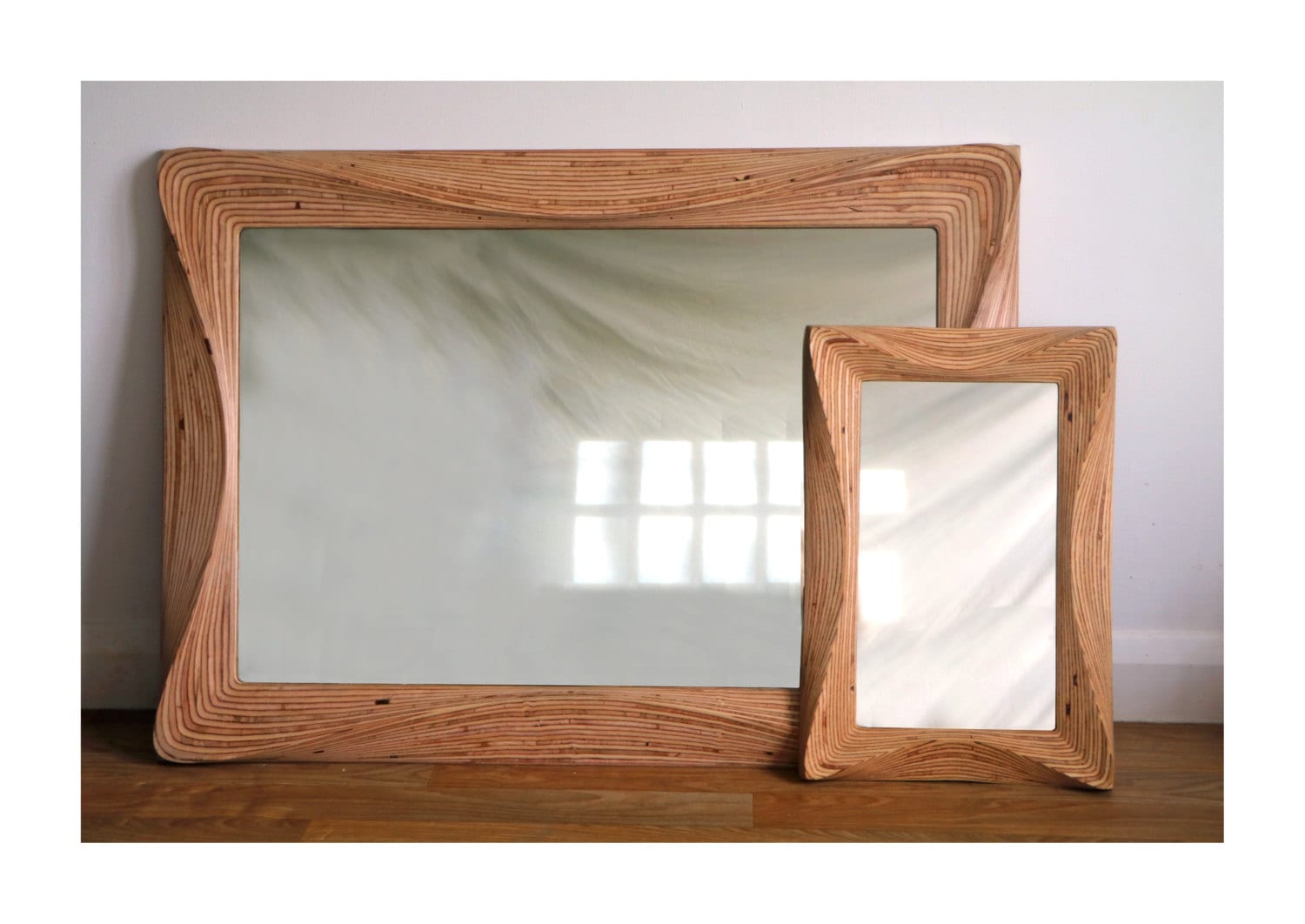 Large Wooden Mirror - Tall Wooden Mirror - Big Wooden Mirror - Living ...