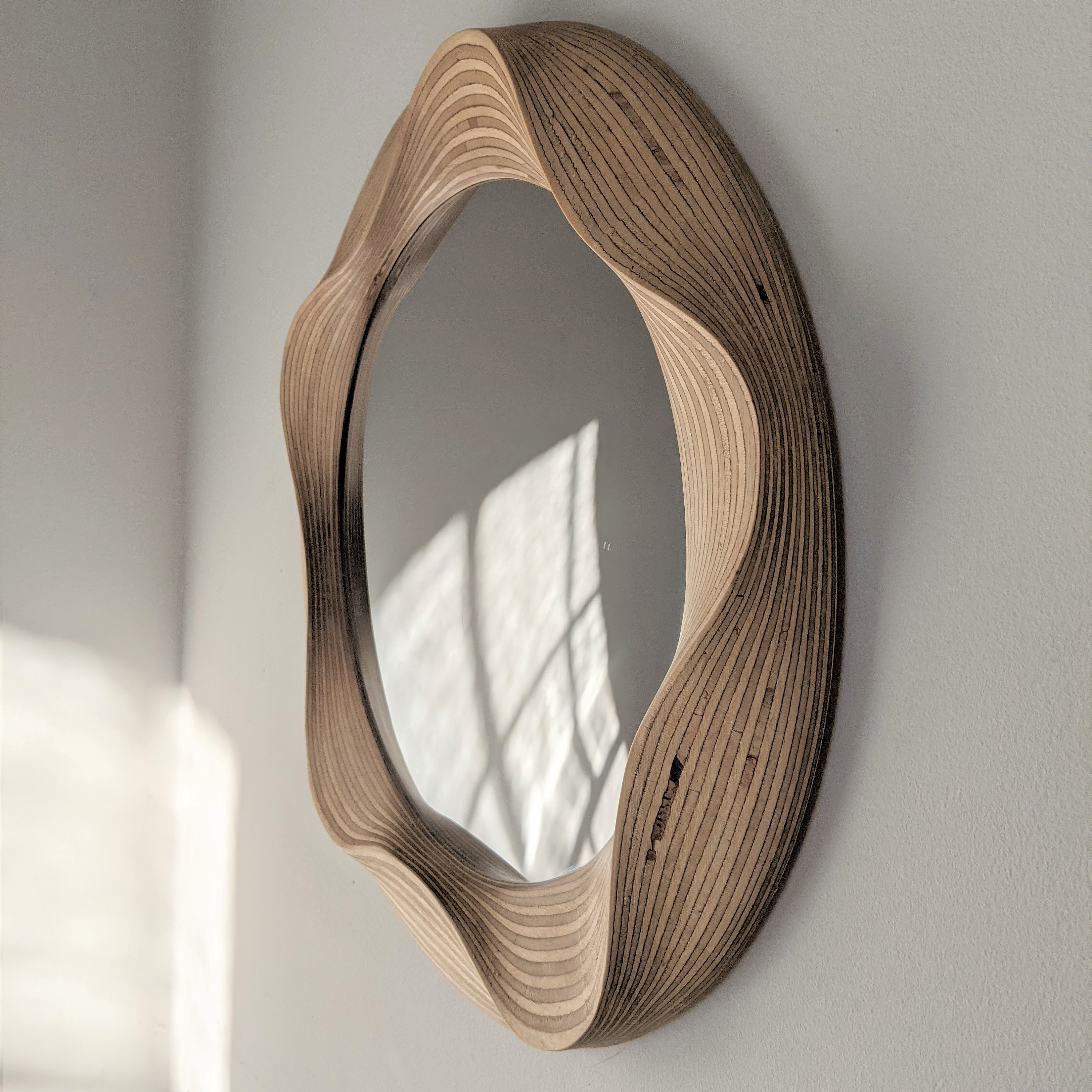 Convex Mirror - Round Convex Mirrors - Wooden Convex Mirror for Living ...