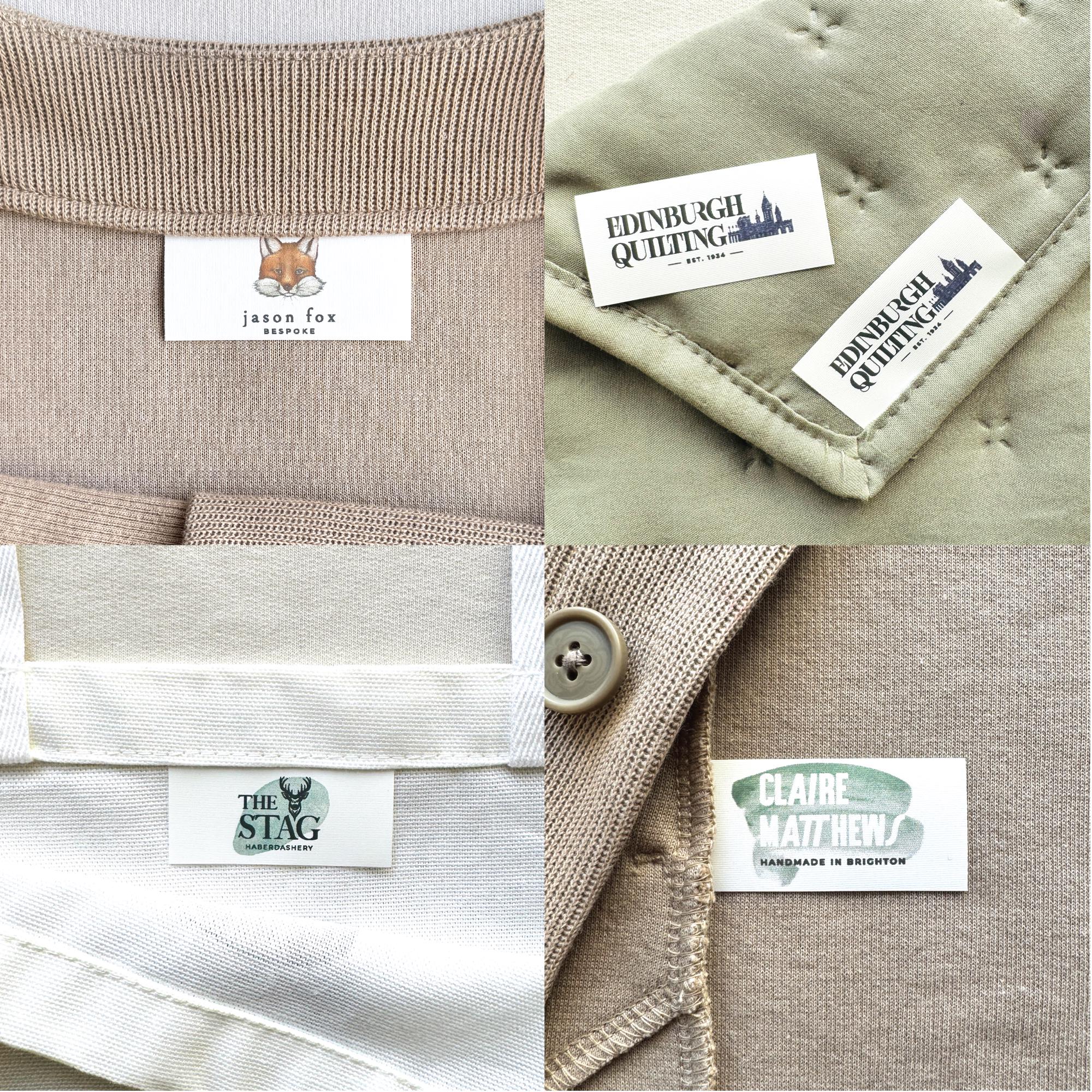 Personalised Fold Over Fabric Labels for Handmade, Custom Tags, Fabric ...