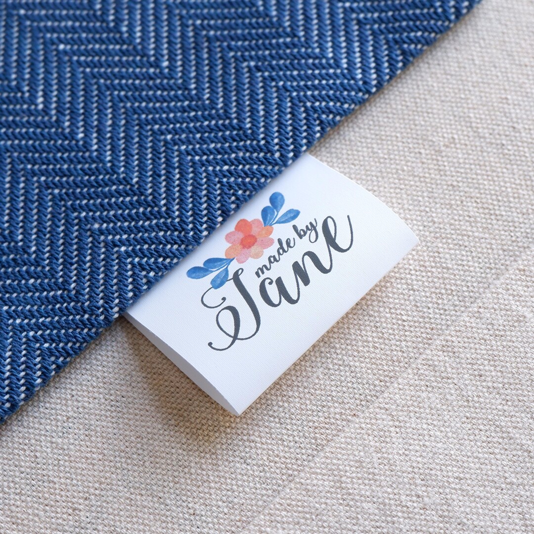 50mm X 25mm Fabric Sewing Labels, 10 Sew-on, or Fold-over, Iron-on ...