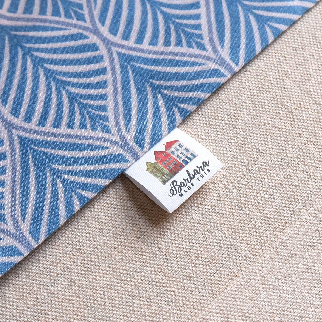 Personalised Fold Over Fabric Labels for Handmade, Custom Tags, Fabric ...