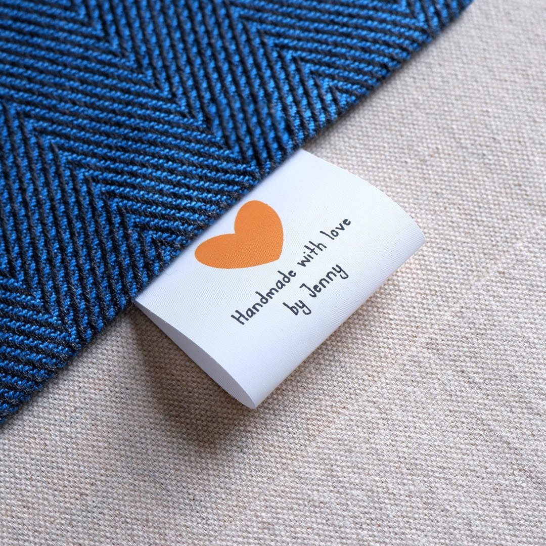 30mmx60mm, Cotton Mix Fabric With Logo or Text Sewing Accessori Label ...