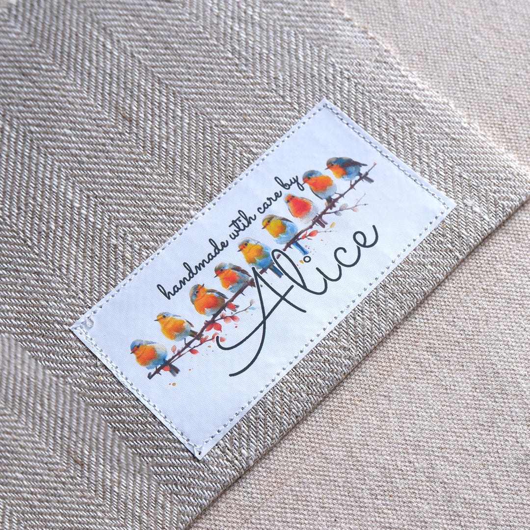 Personalized Fold Over Fabric Labels for Handmade, Custom Labels ...