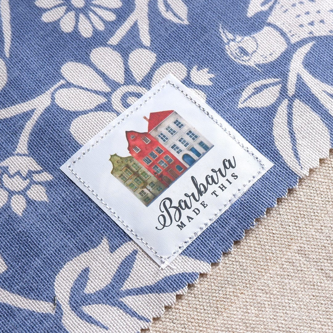 Custom Fabric Labels, Sewing Labels, 30mmx30mm Fold-over, Cotton, to ...