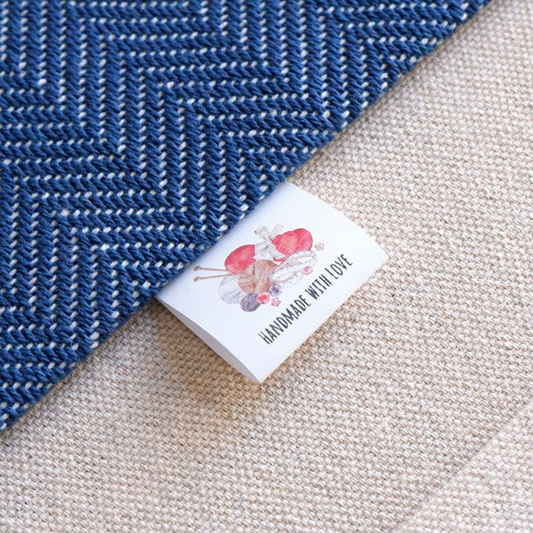 Fabric Sewing Labels, Sew-on Tags, Fold-over Labels, Iron On, Cotton ...