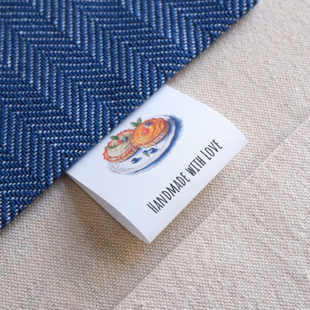Custom Cotton Labels for Knitting, Personalised Tags With Name or Logo ...
