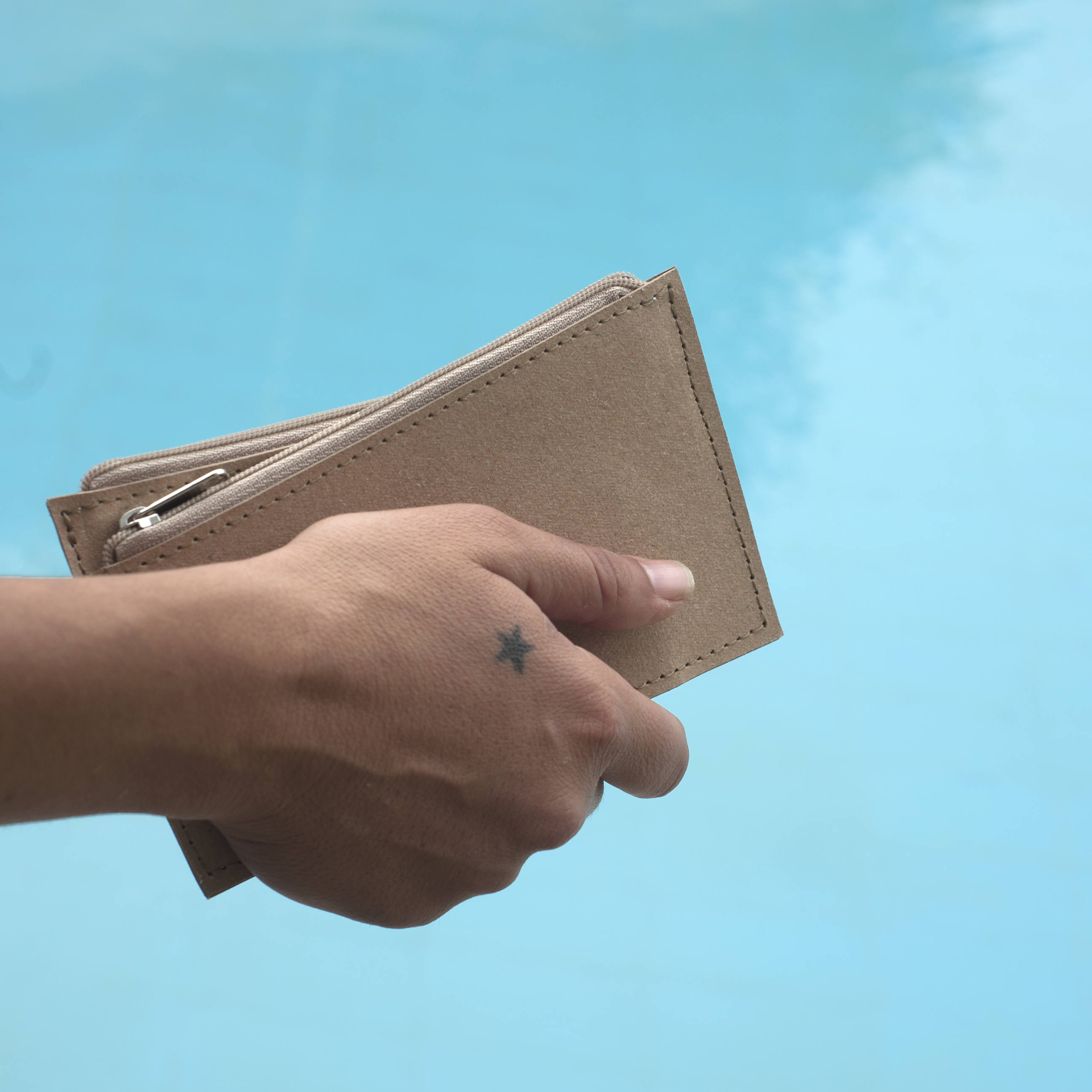 Eco Paper Fabric Wallet, Slim Minimal Wallet With Zipper - Etsy