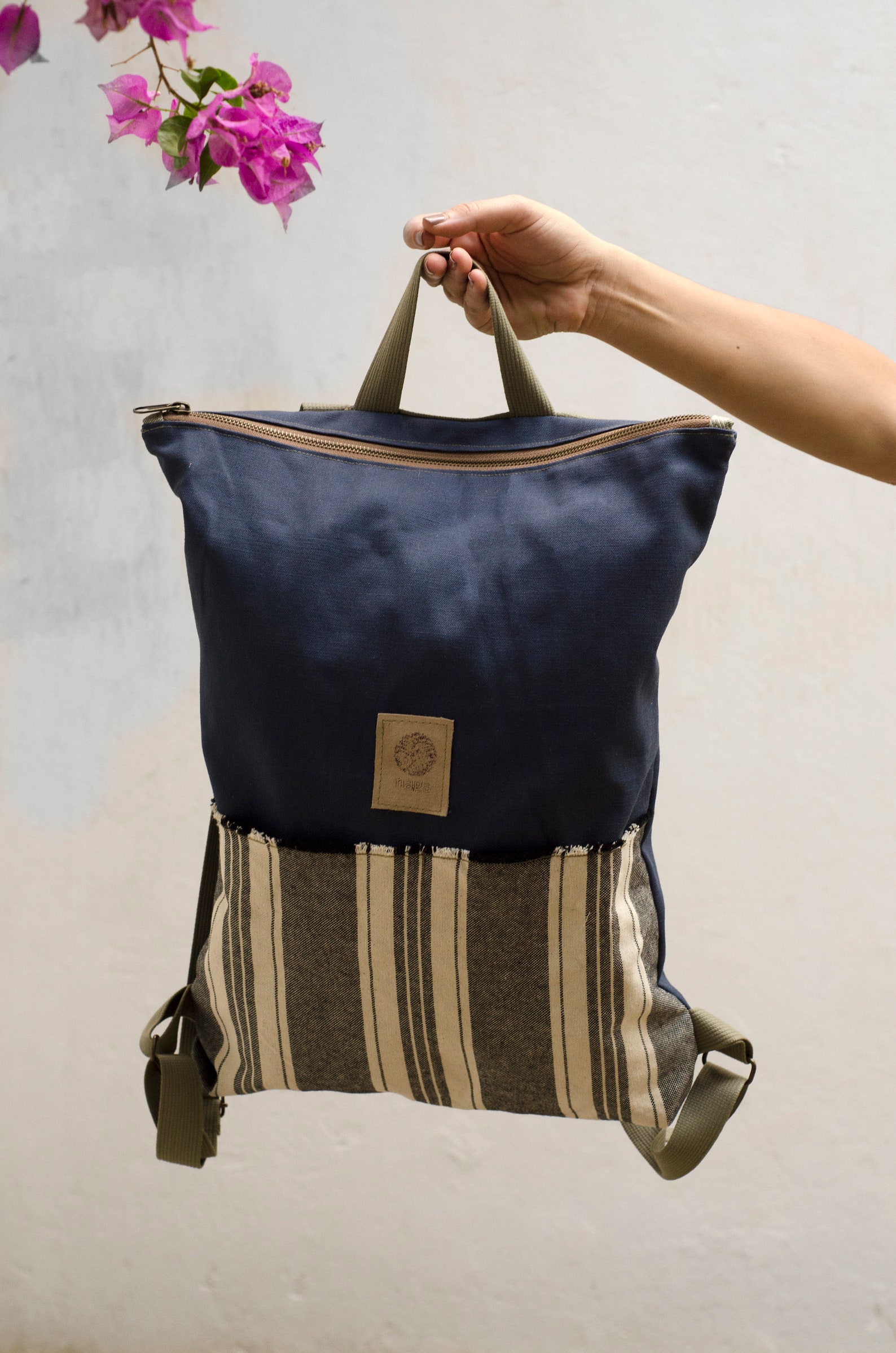 Minimal Canvas Backpack With Zipper, Laptop Rucksack - Etsy