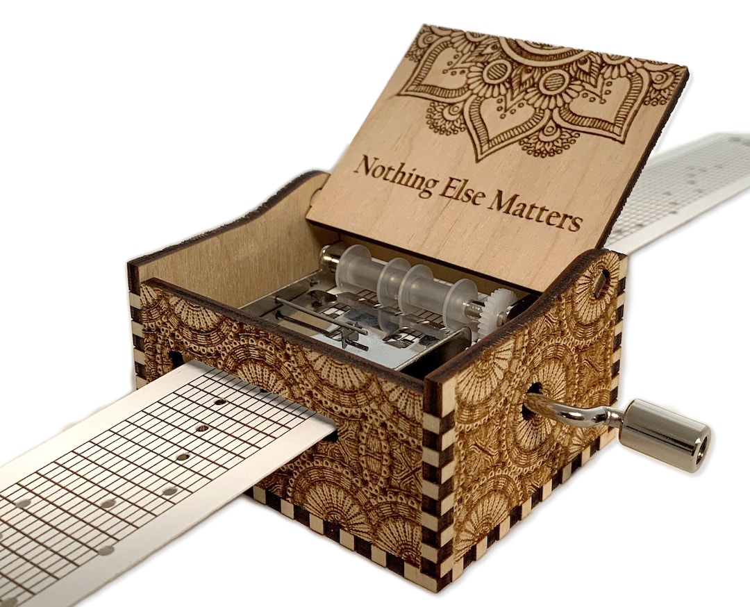 Nothing Else Matters - Metallica - Hand Crank Wood Paper Strip Music ...