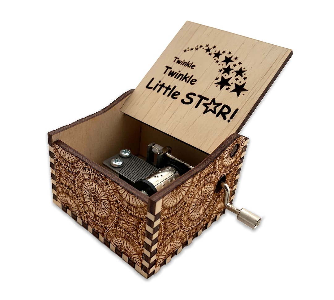 Twinkle Twinkle Little Star - Hand Crank Wood Music Box With ...