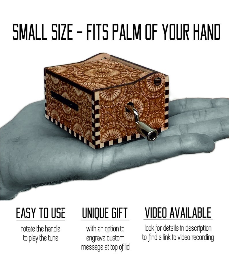 Under the Sea Hand Crank Wood Paper Strip Music Box With - Etsy