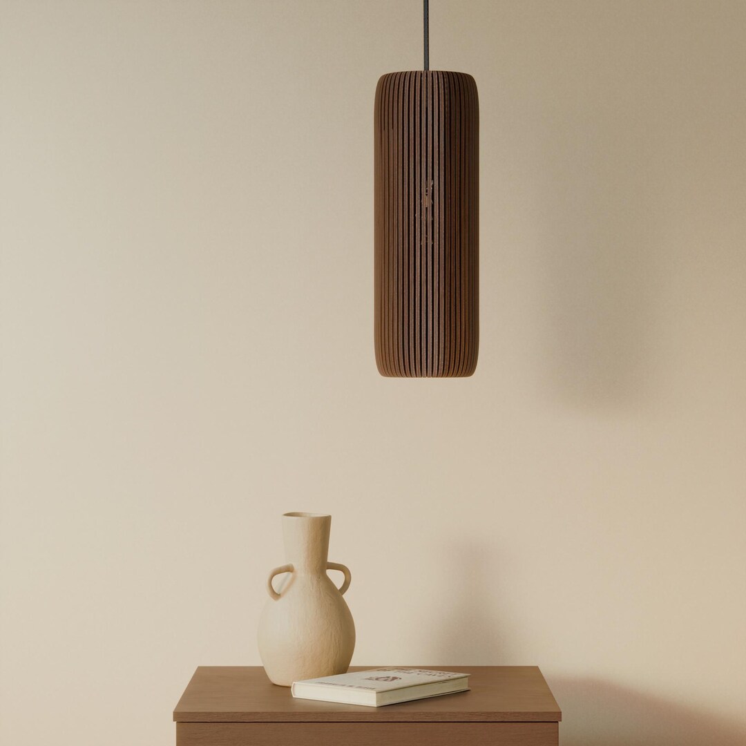 NOORTAL | Minimalist Wooden Ceiling Pendant Light – Modern Hanging Lamp ...