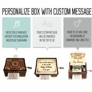 Tiny Dancer Hand Crank Wood Paper Strip Music Box With Personalized ...