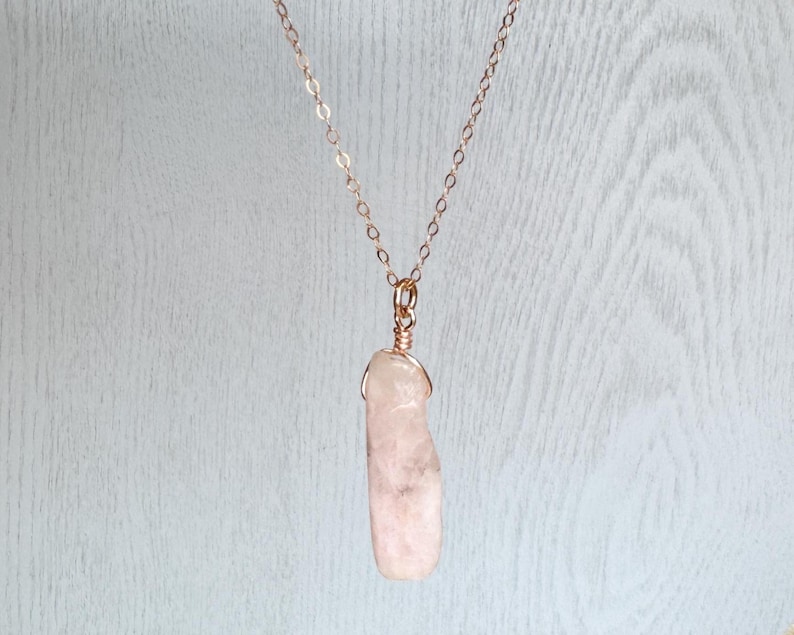 Genuine Kunzite Crystal Necklace Sterling Silver, Crystal Healing ...
