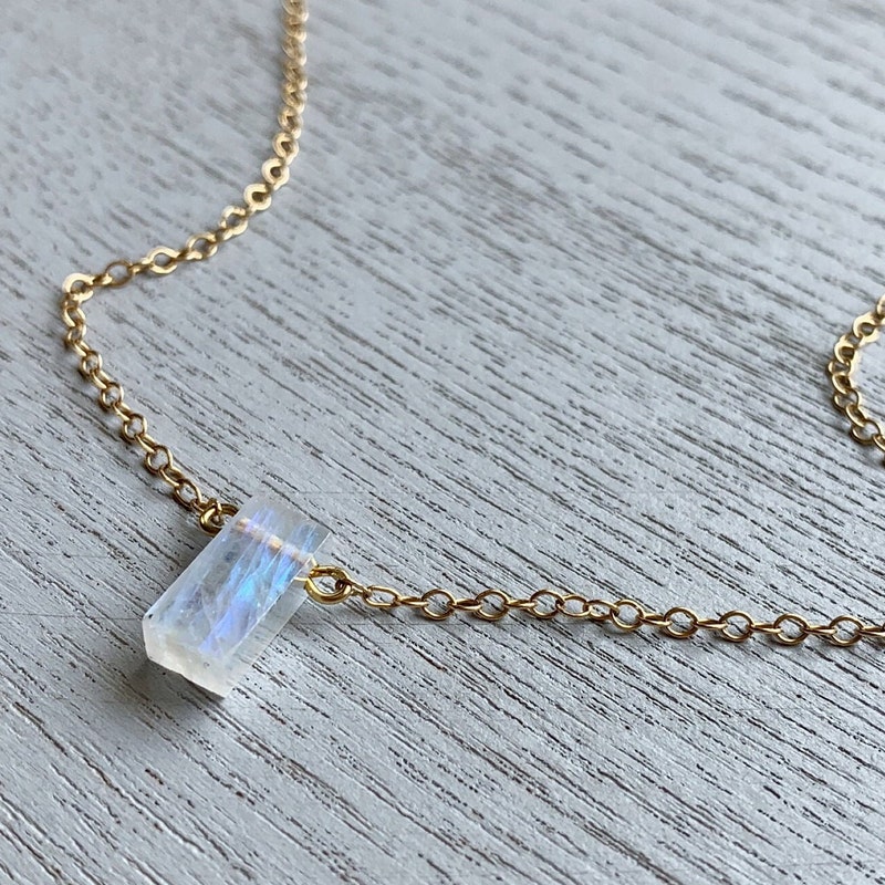 Genuine Moonstone Pendant Necklace - Etsy