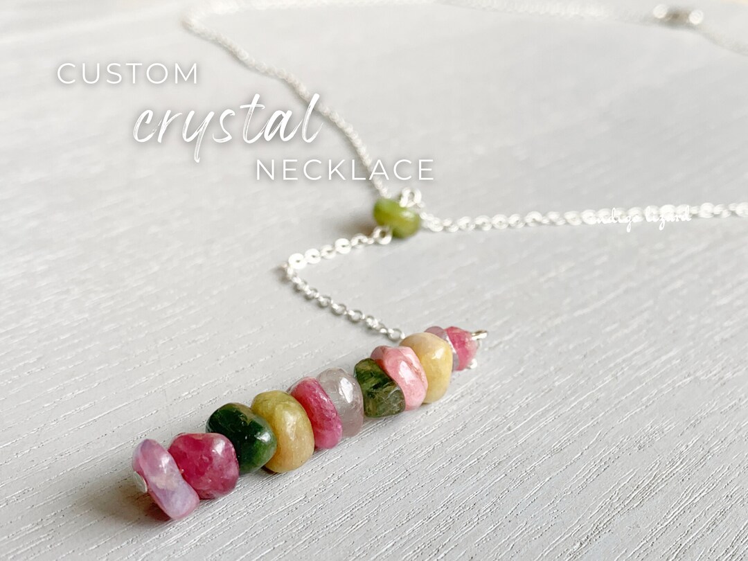 Personalized Crystal Necklace, Custom Crystal Necklace, Custom Gemstone ...