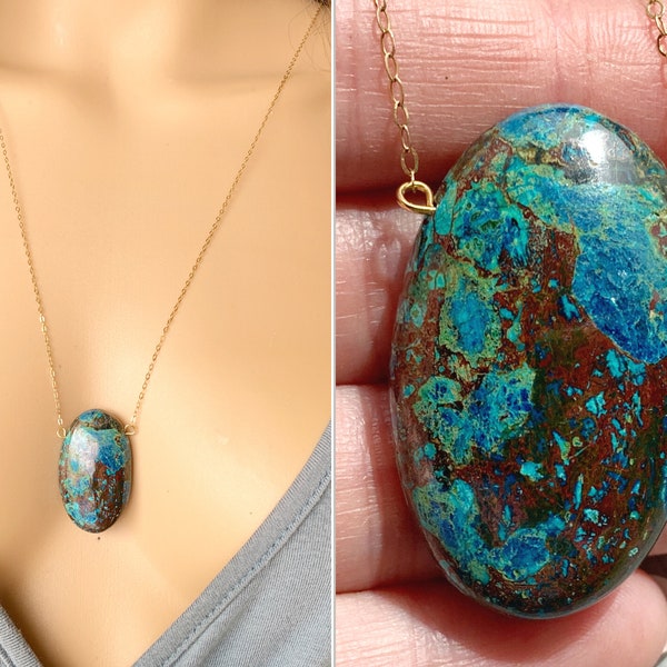 Chrysocolla Necklace - Etsy