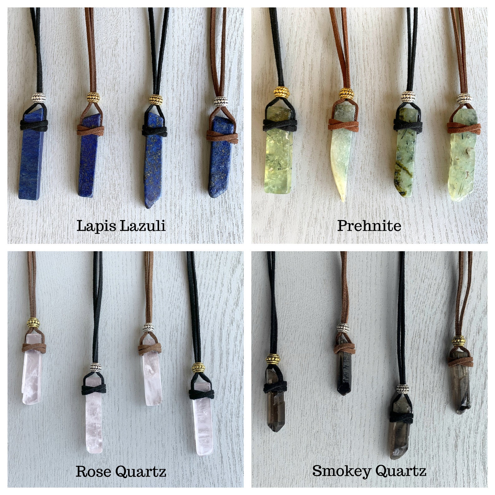 MENS CRYSTAL NECKLACE Select Your Stone Custom Crystal | Etsy