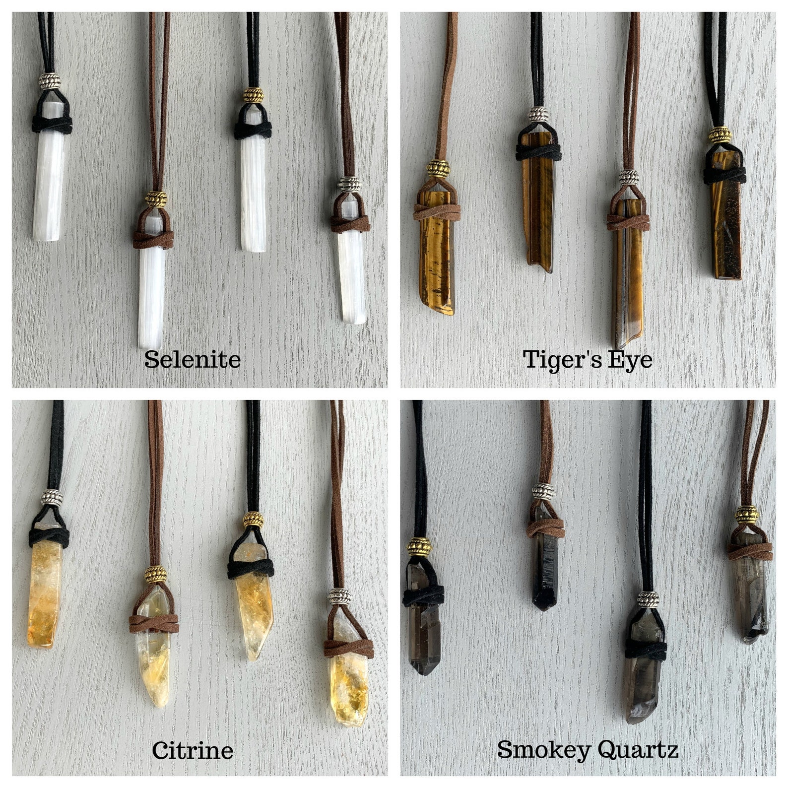 MENS CRYSTAL NECKLACE Select Your Stone Custom Crystal | Etsy