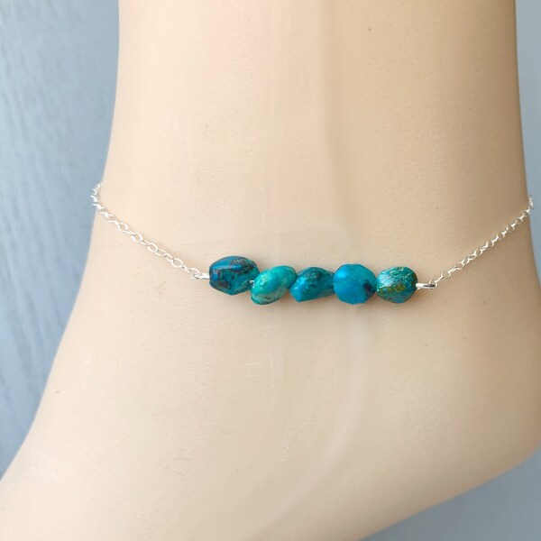 Stone Anklet - Etsy