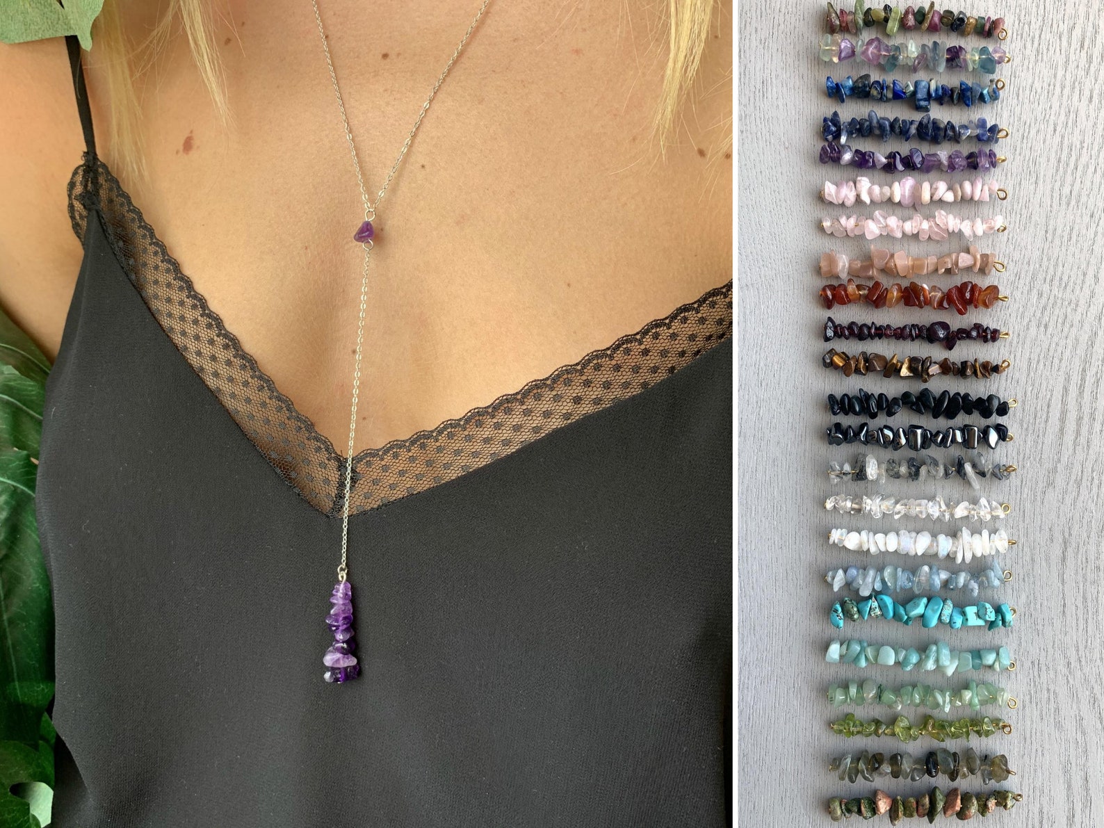 Personalized Crystal Necklace Custom Crystal Necklace Custom | Etsy