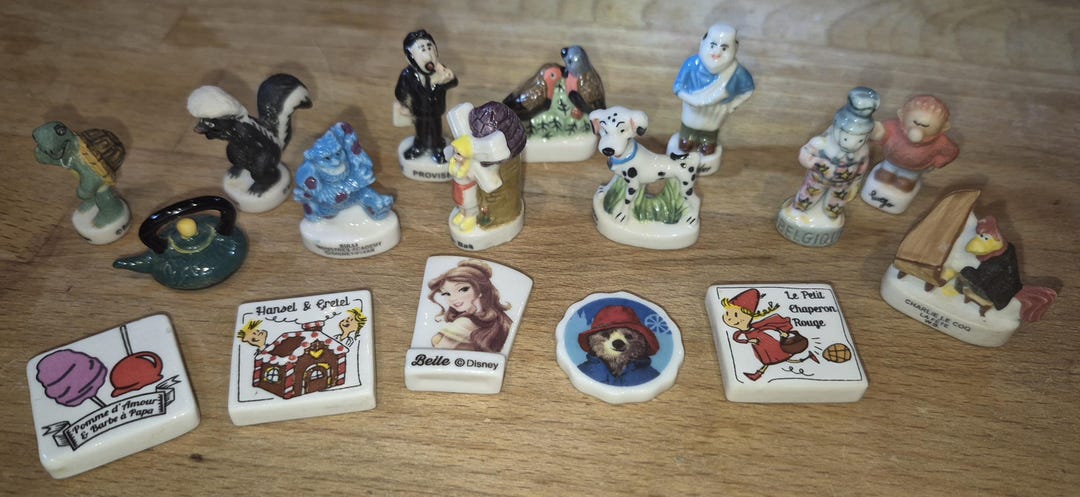 Vintage French FÈVE FÈVES Ceramic Collectable Cake Charms Trinkets ...