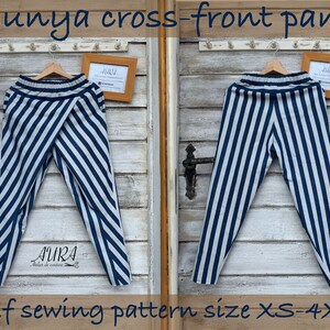 PDF Thunya Cross-front Pants Sewing Pattern Size XS-4XL for A4 Paper ...