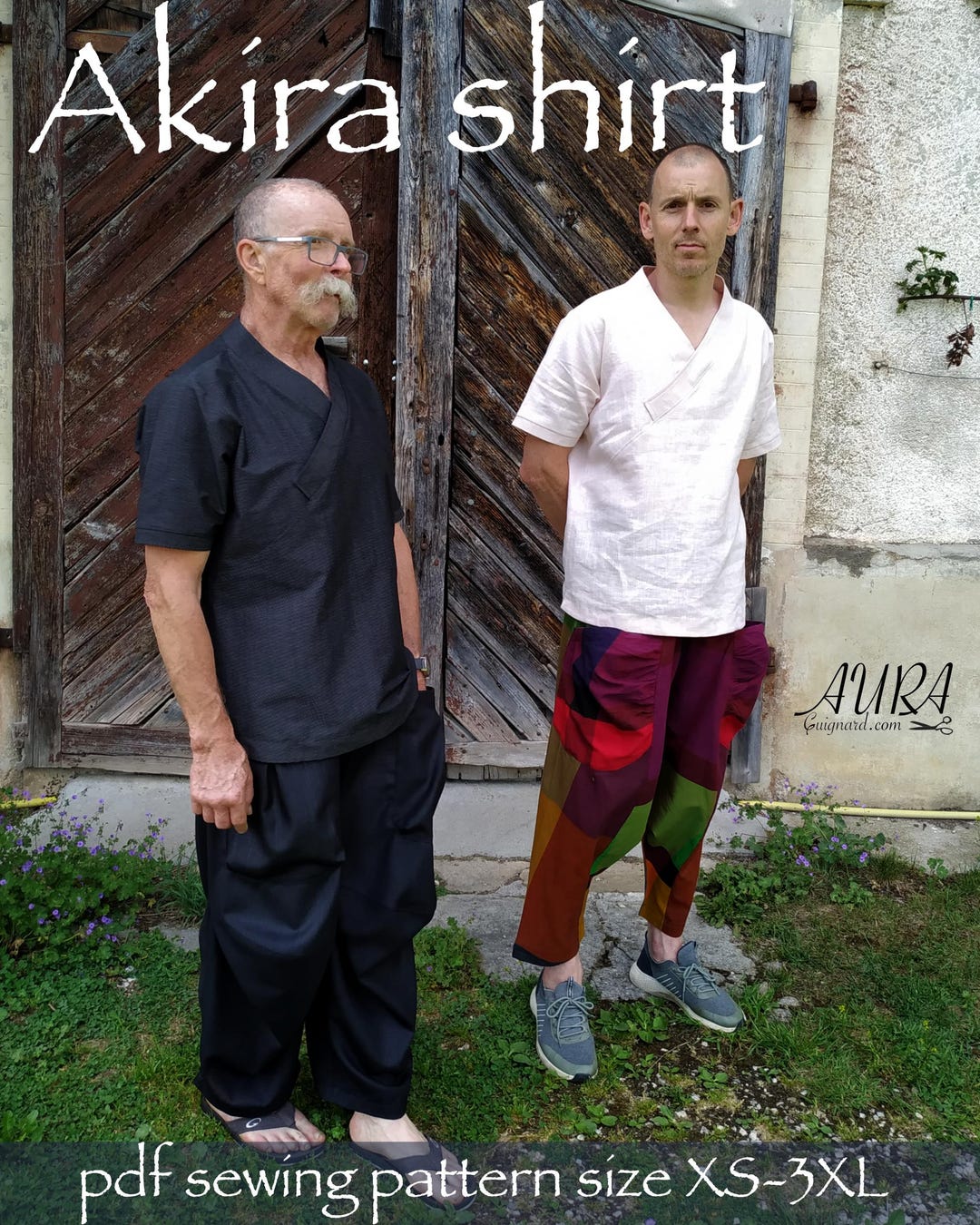 PDF Akira Shirt Sewing Patterns Size XS-4XL for Paper Size: A0/A4/US ...