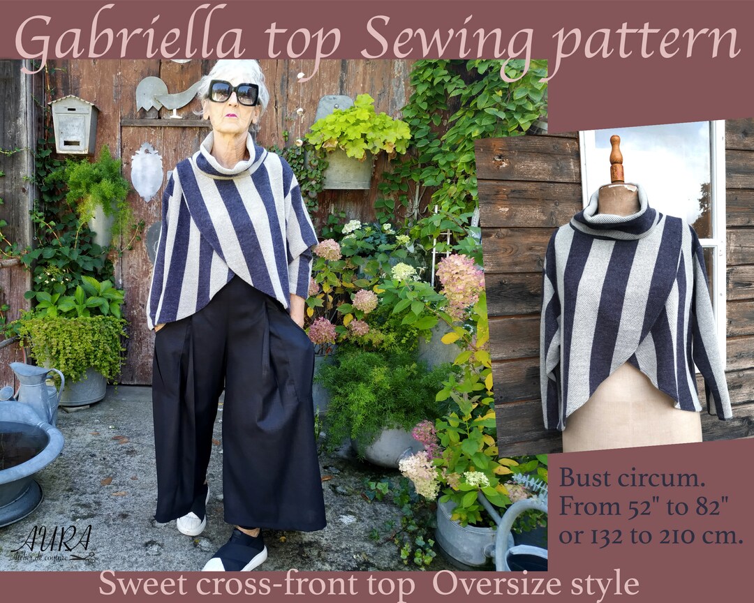 PDF Gabriella Top Sewing Pattern With Tutorial on Youtube for 36" In ...