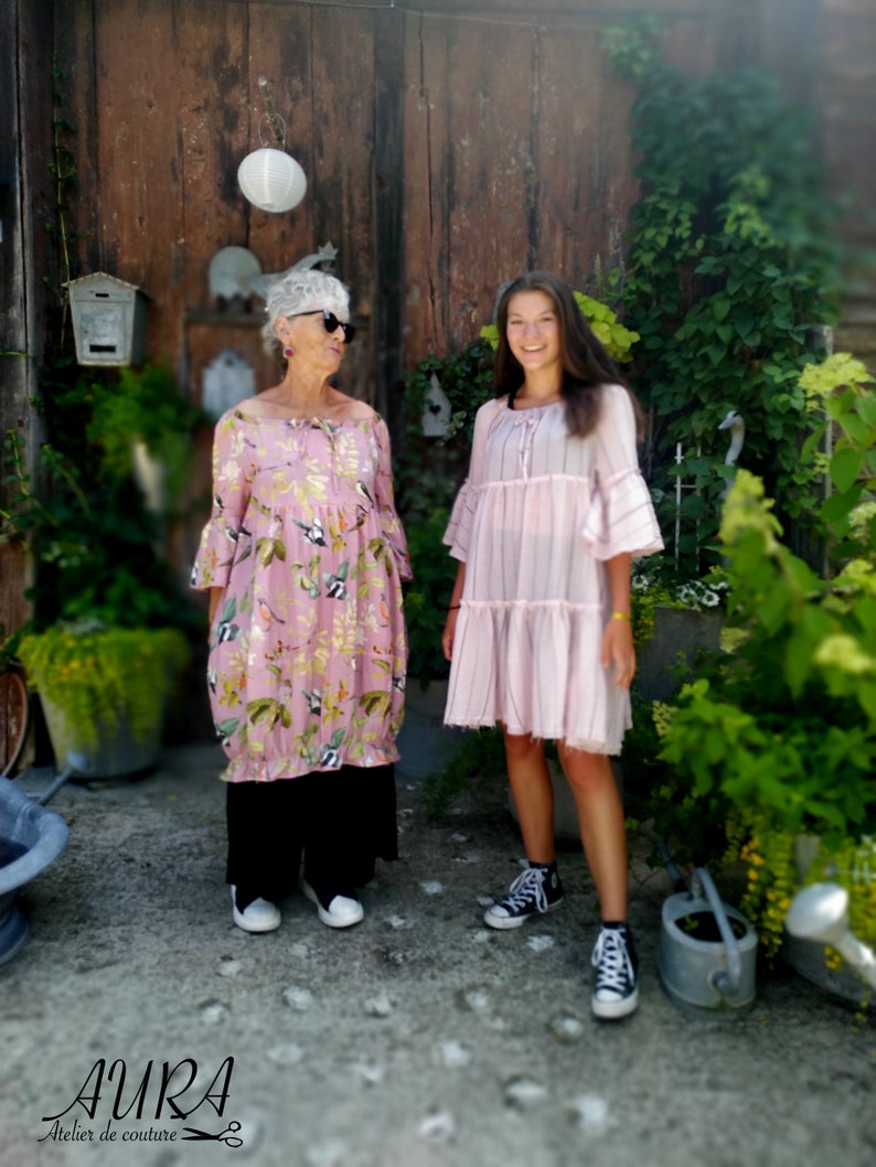 PDF Poppy Bell Sleeves Dress Pattern With Video Tutorial Size - Etsy