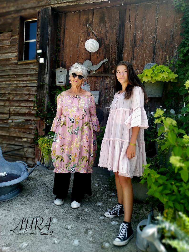 PDF Poppy Bell Sleeves Dress Pattern With Video Tutorial Size - Etsy