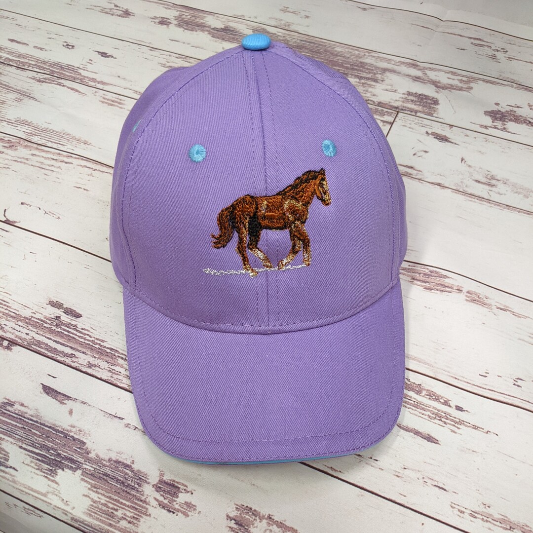 Lilac With Pony , Horse Baseball Cap ,kids Hat , Equestrian Hat ...