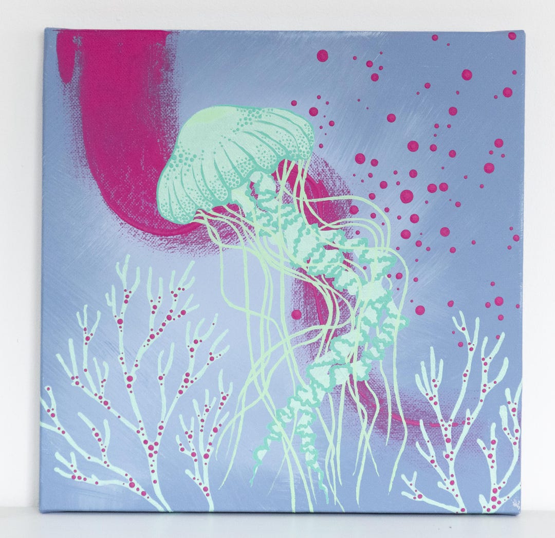 Original Art 'JOLO' (jellyfish Only Live Once) - Acrylic and Emulsion ...