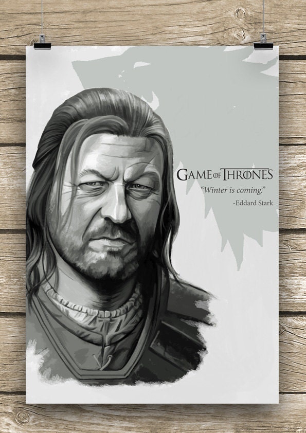 Ned Stark Poster, House Stark Poster, Game of Thrones Poster , Got ...