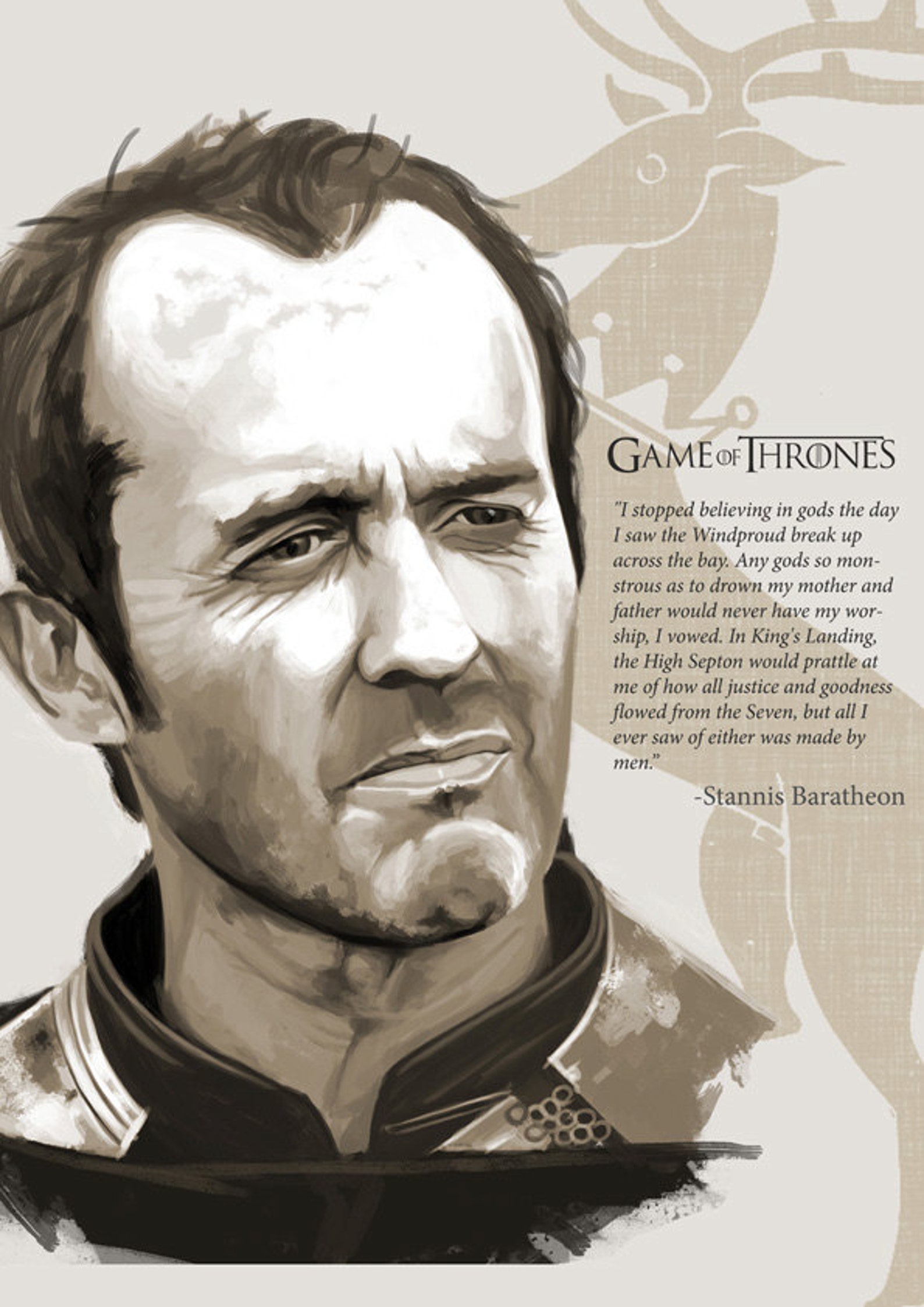 Stannis Baratheon Poster, House Baratheon Poster, Game of Thrones ...